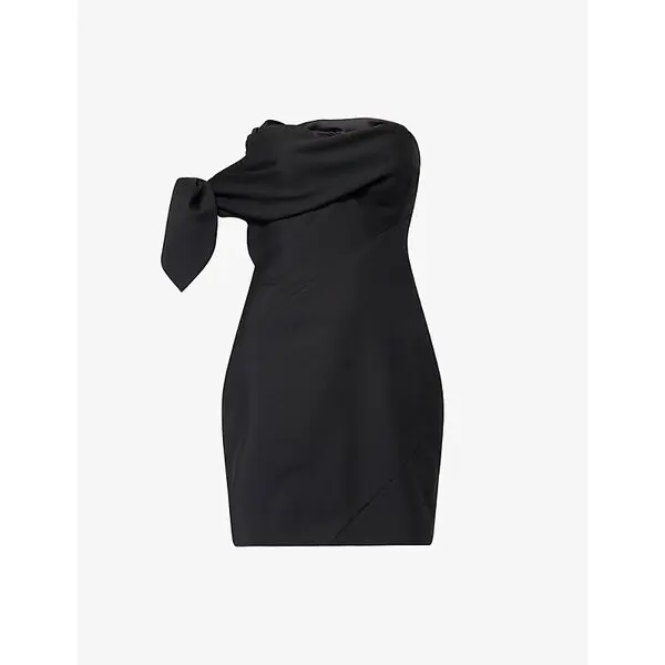 Givenchy Bow Bustier Wool-blend Mini Dress