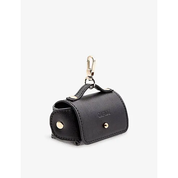 CAFIDE Vegan Leather Poop Bag Holder With Gold Tone Clasp