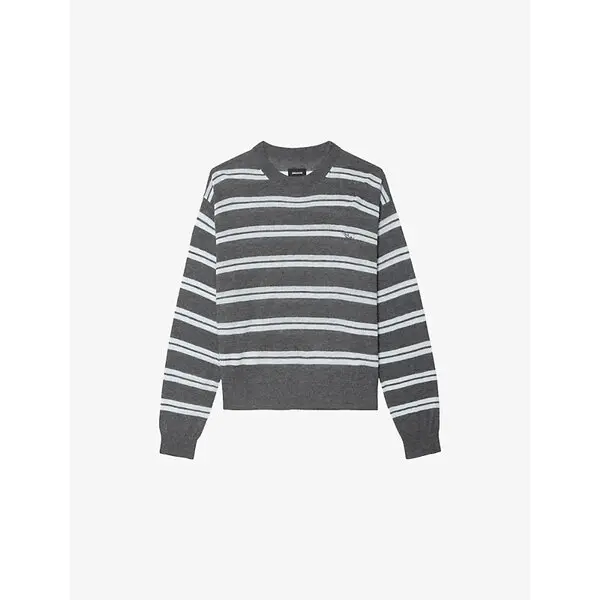 Zadig&Voltaire Striped Cashmere Jumper - Anthracite