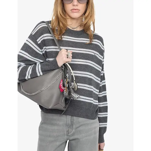 Zadig&Voltaire Striped Cashmere Jumper - Anthracite