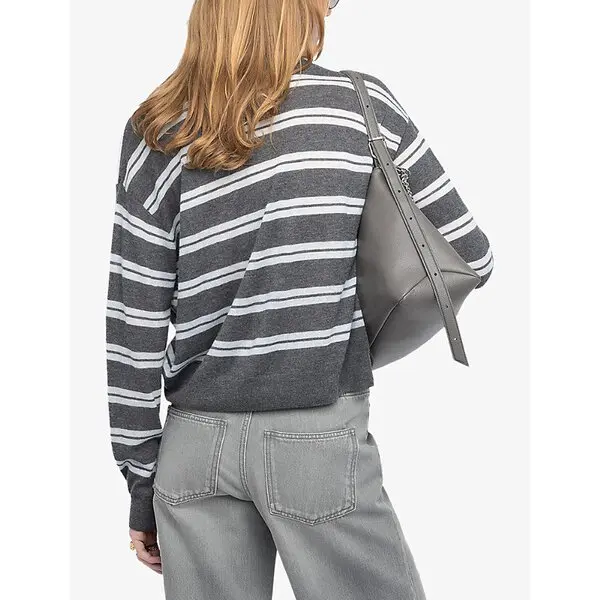 Zadig&Voltaire Striped Cashmere Jumper - Anthracite