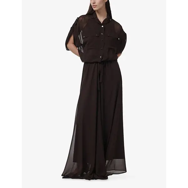 LEEM Military Button-down Woven Blouse