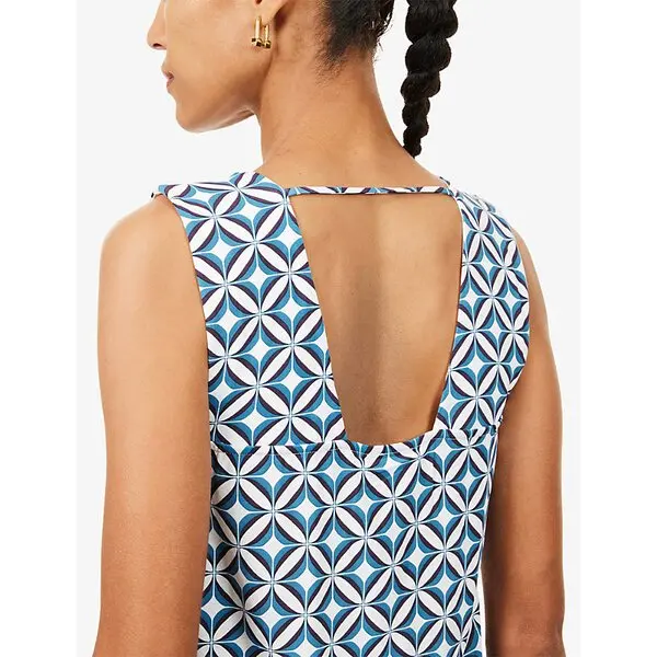 Max Mara Pelota Printed Peplum Woven Top