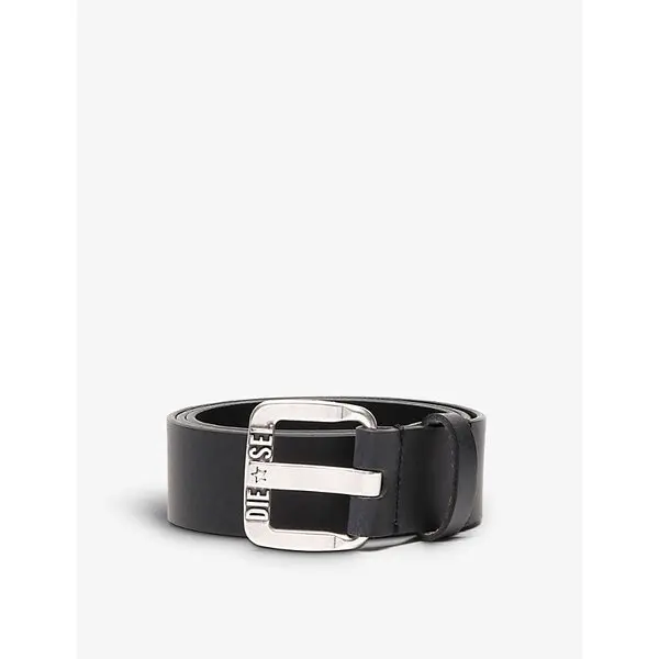 DIESEL® B-star Ii Logo-embossed Leather Belt - T8013