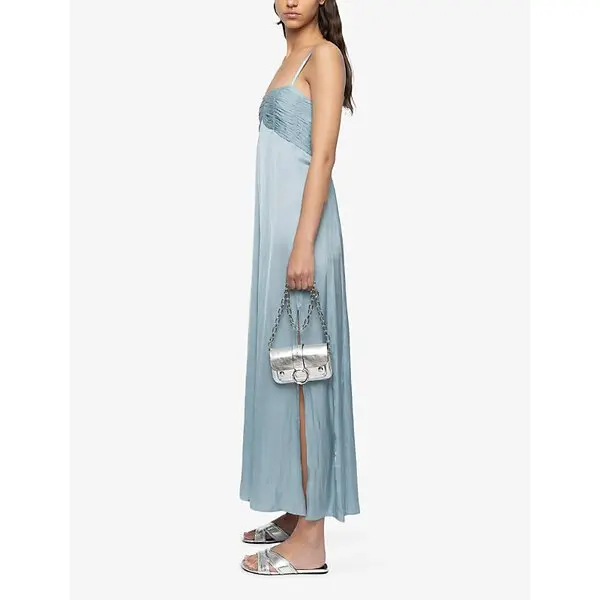 Zadig&Voltaire Satin V-neck Maxi Dress
