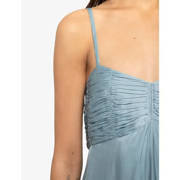 Zadig&Voltaire Satin V-neck Maxi Dress