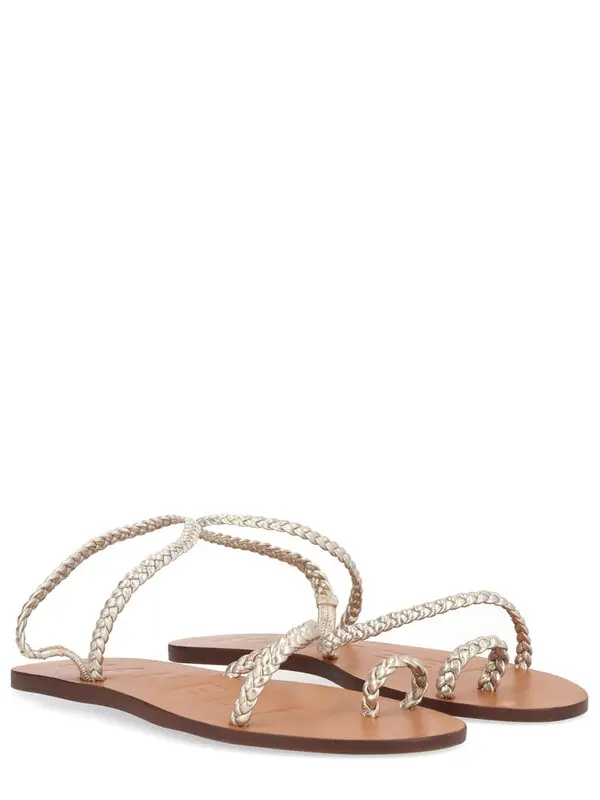 Manebí Sandalo Canyon Flat Sandals - Silver