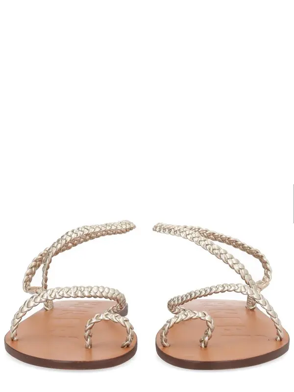 Manebí Sandalo Canyon Flat Sandals - Silver