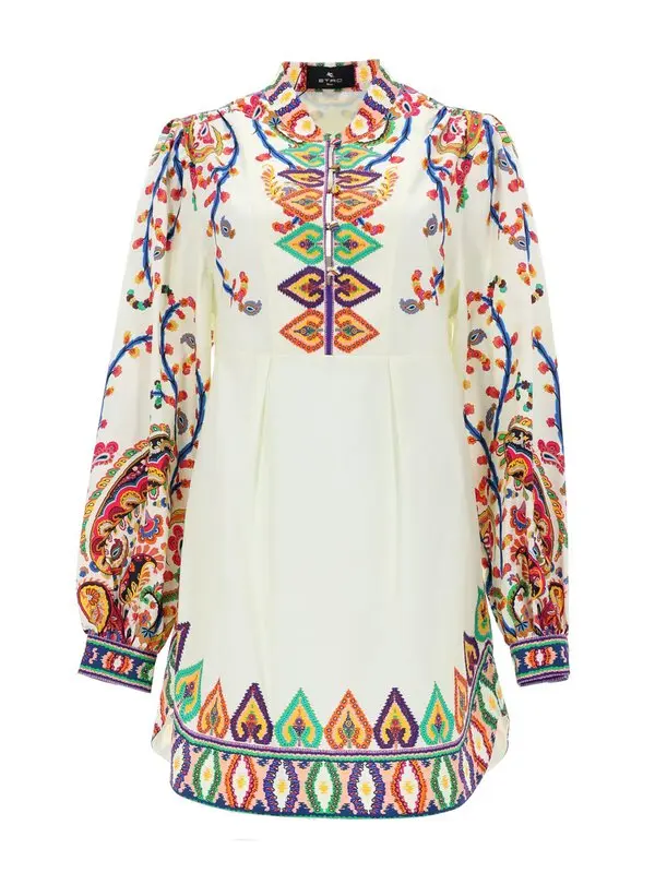 Etro Paisley Print Mini Dress - Multicolour