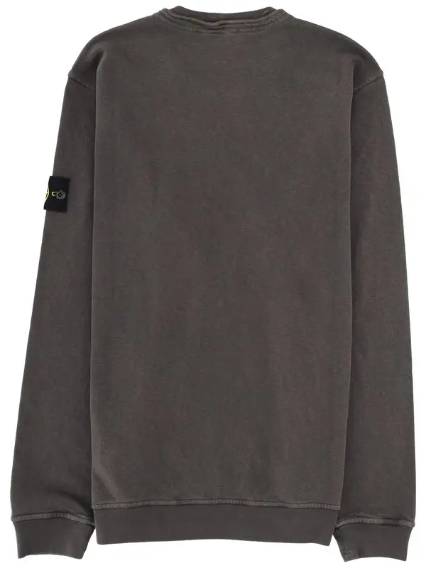 Stone Island Felpa With Logo Patch - Grey