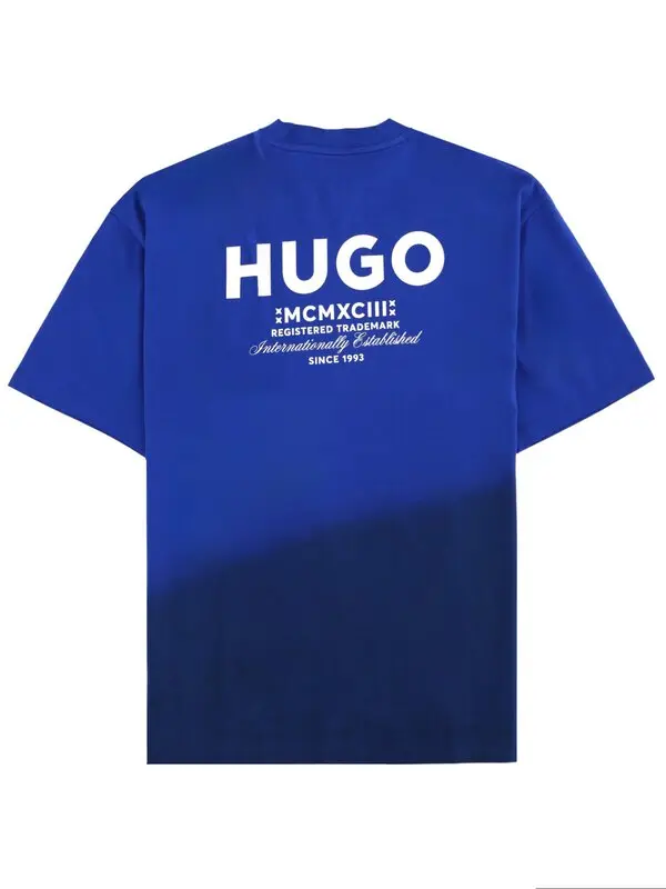 Hugo T-shirt "nalono" Con Logo - Blue
