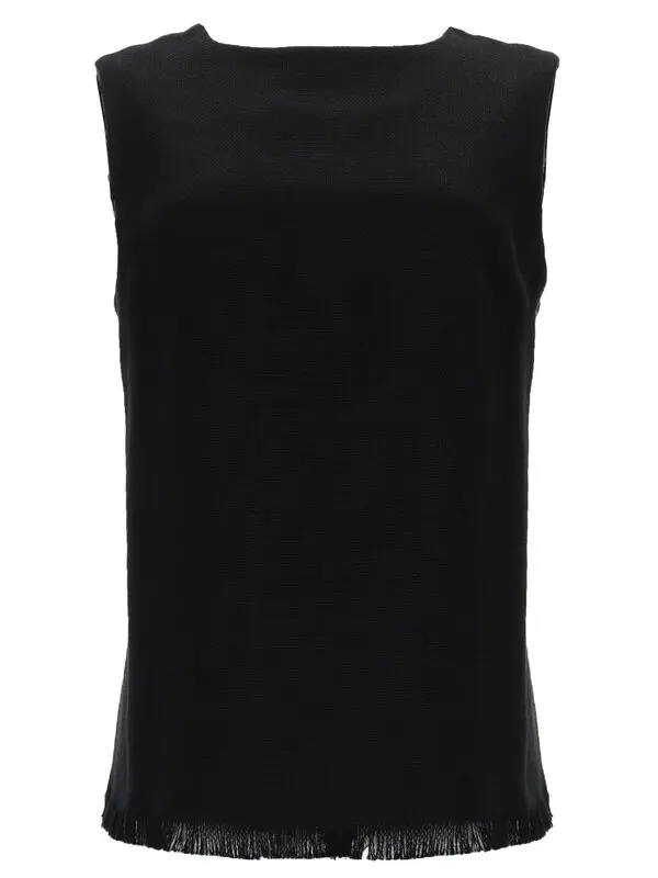Max Mara Anika Linen Top - Black