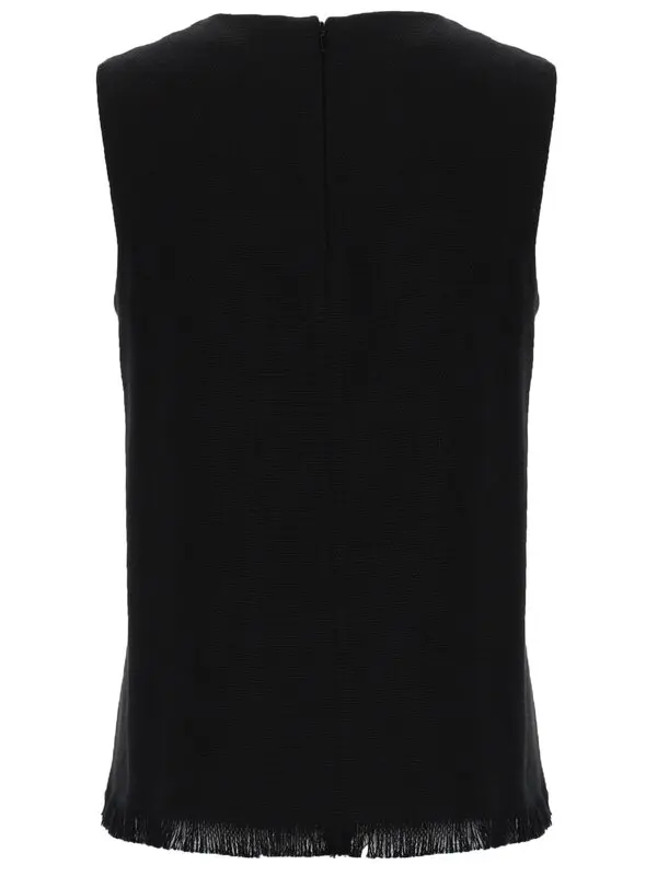 Max Mara Anika Linen Top - Black