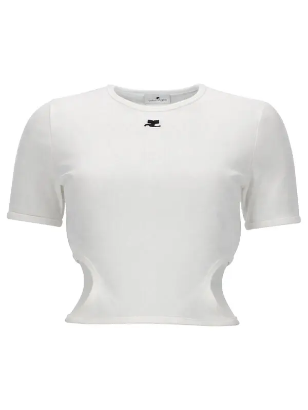 COURREGES Logo Cut-out T-shirt