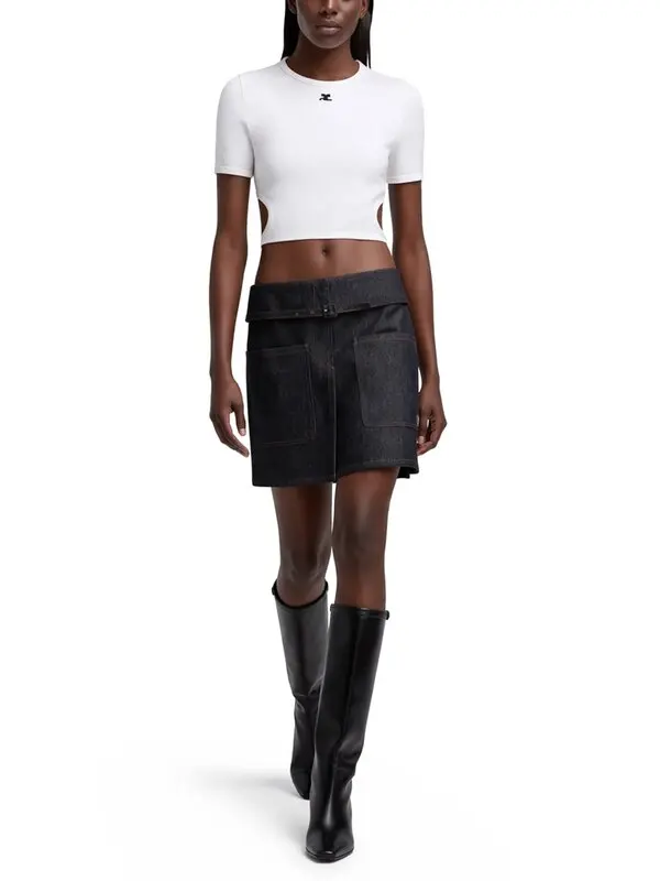 COURREGES Logo Cut-out T-shirt