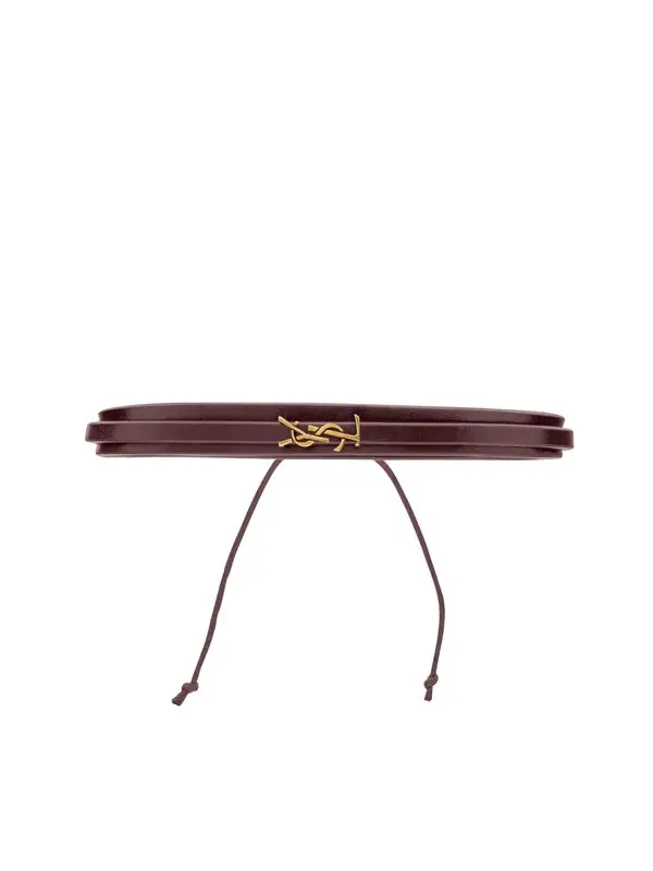 Saint Laurent Logo Bracelet - Bordeaux