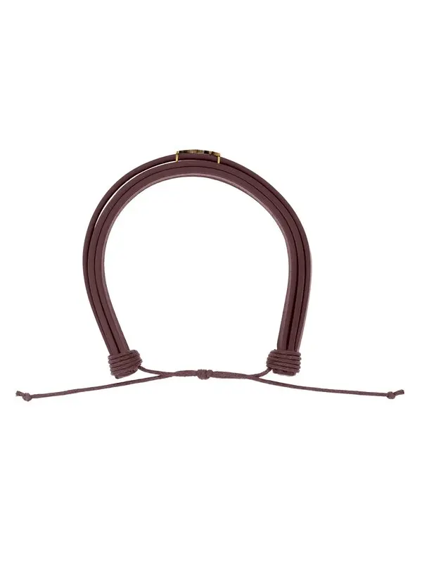 Saint Laurent Logo Bracelet - Bordeaux