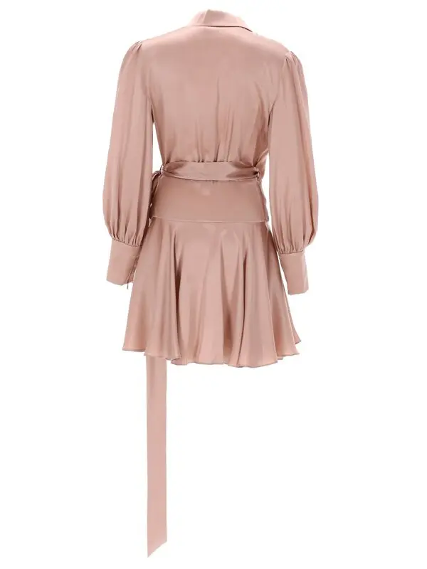 Zimmermann Wrap Mini Dress - Pink