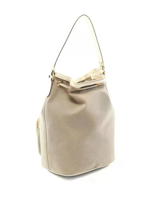Prada 2010s Logo-detail Bucket Bag - Neutrals