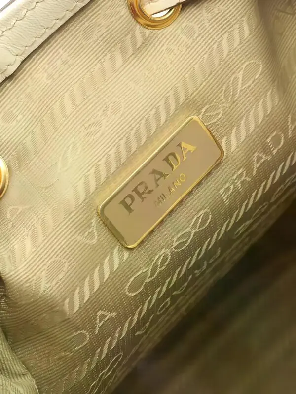 Prada 2010s Logo-detail Bucket Bag - Neutrals