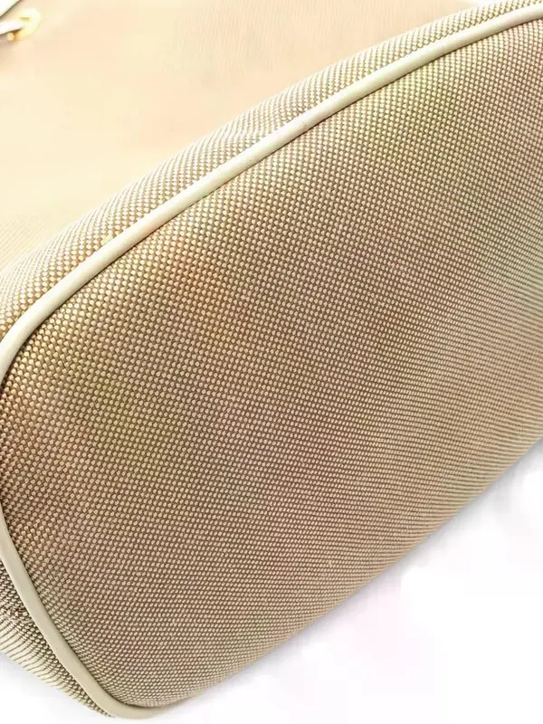 Prada 2010s Logo-detail Bucket Bag - Neutrals