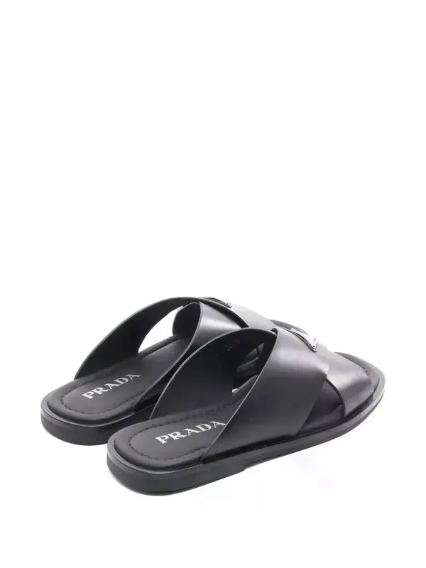 Prada Criss-cross-strap Leather Sandals