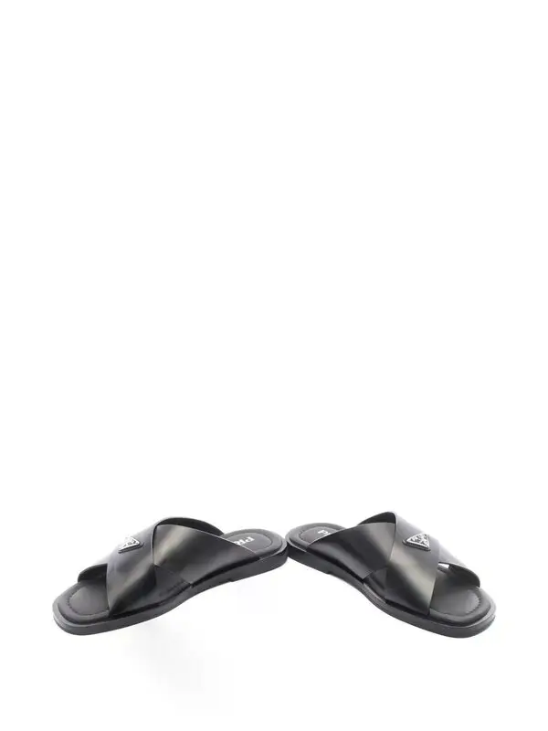 Prada Criss-cross-strap Leather Sandals