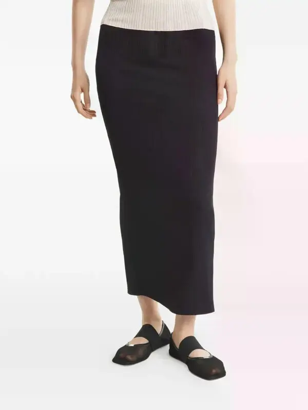 Maison Kitsuné Split Ribbed Skirt