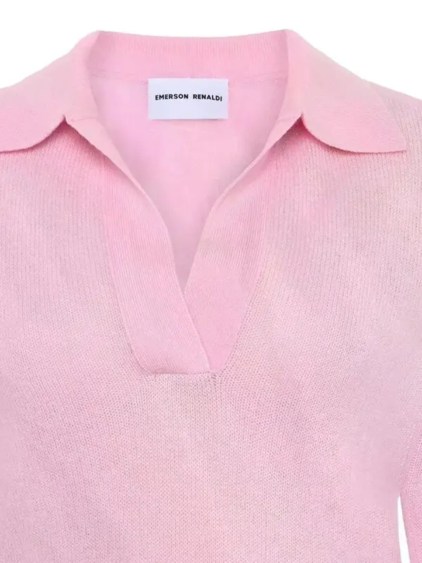 EMERSON RENALDI V-neck Collared Sweater