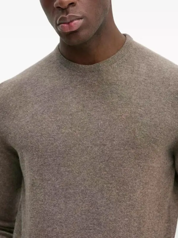 Barbour Crew Neck Sweater With Embroidered Logo