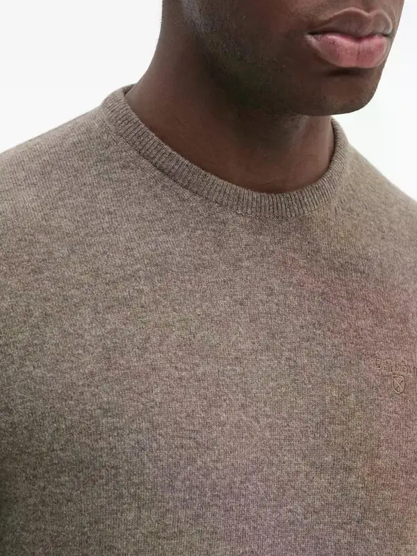 Barbour Crew Neck Sweater With Embroidered Logo