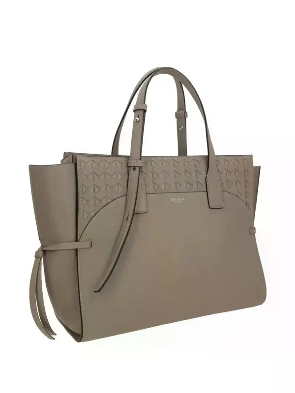 SERAPIAN Leather Tote Bag - Neutrals
