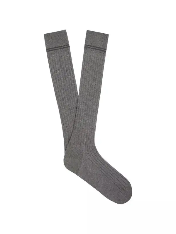 Zegna Ribbed Socks - Grey