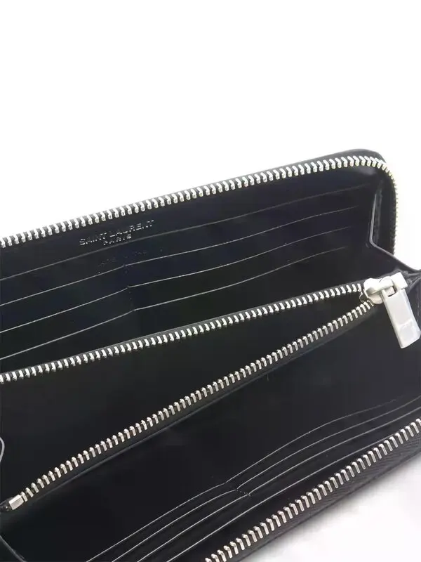 Saint Laurent 20s Logo-plaque Leather Wallet