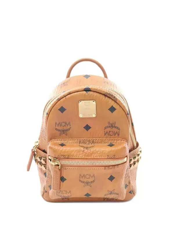 Mcm Visetos Top-handle Backpack - Brown