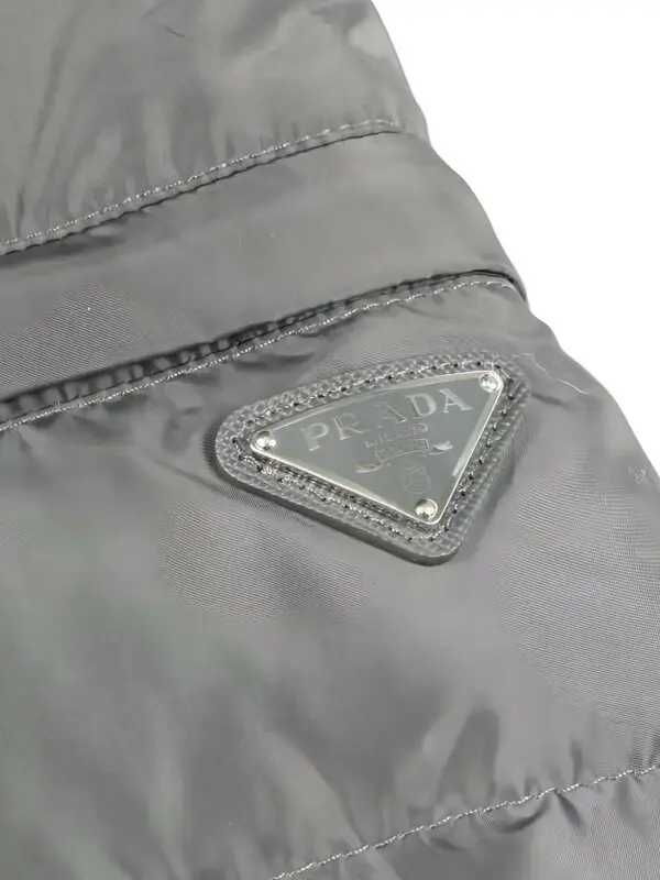 Prada 2010s Hooded Logo-plate Down Jacket
