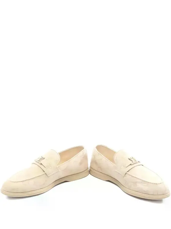 LOUIS VUITTON Monogram Denim Loafers - Neutrals