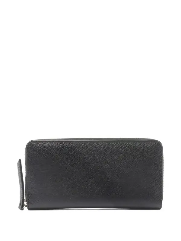 MAISON MARGIELA 2020s Zipper Leather Wallet - Black