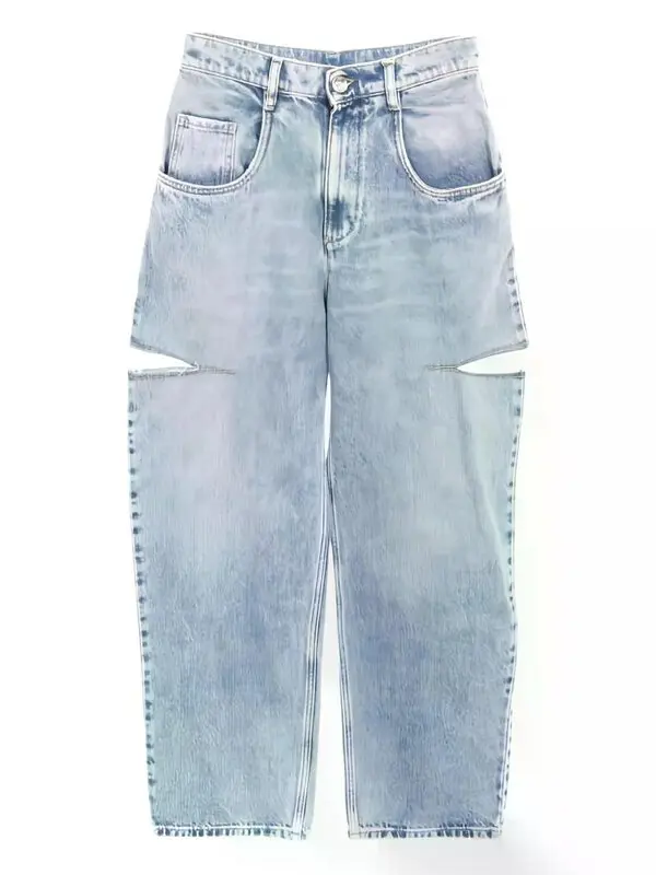 MAISON MARGIELA 2020s Slash-detail Denim Jeans - Blue