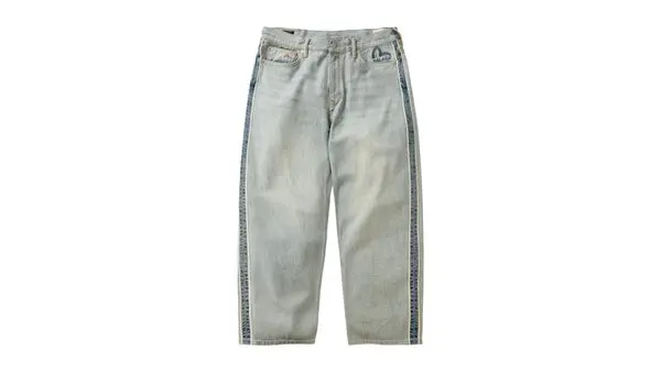 PALACE X Evisu P90 Baggy Jean - Reverse Indigo