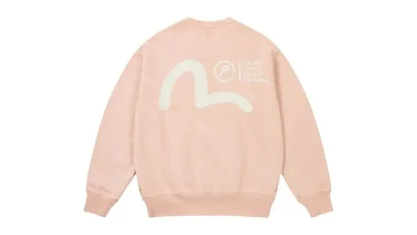 PALACE X Evisu Crewneck - Misty Pink