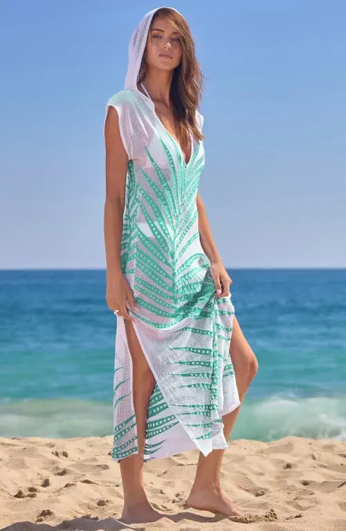 Trina Turk Sheer Tropics Cover-up Dress