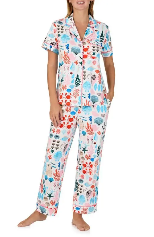 Kate Spade New York Print Crop Pajamas - White Multi