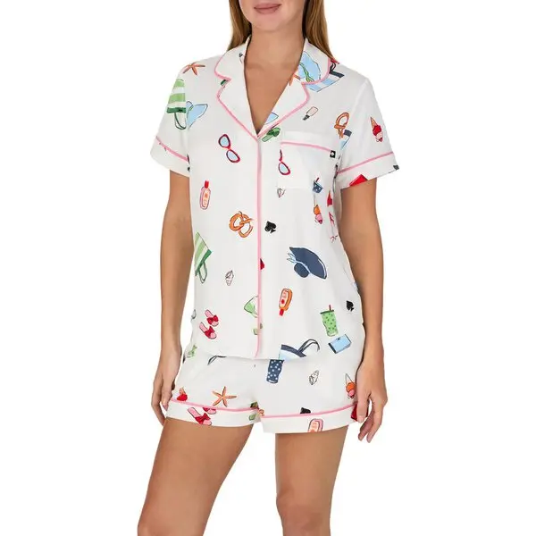 Kate Spade New York Print Short Pajamas - Pink/multi