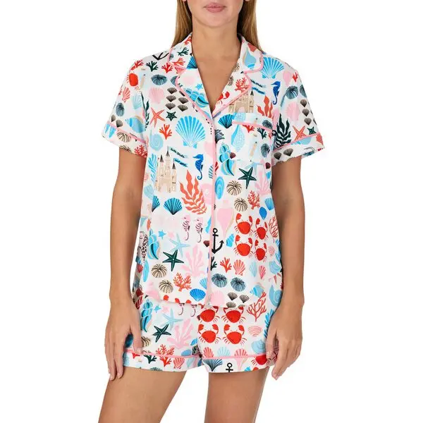 Kate Spade New York Print Short Pajamas - White Multi