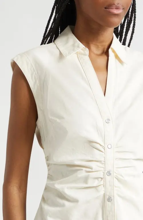 Veronica Beard Maura Sleeveless Mini Shirtdress