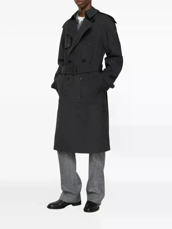 Burberry Long Bonded Stretch Wool Trench Coat