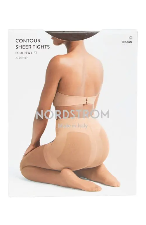 Nordstrom Shaping Sheer Tights - Brown
