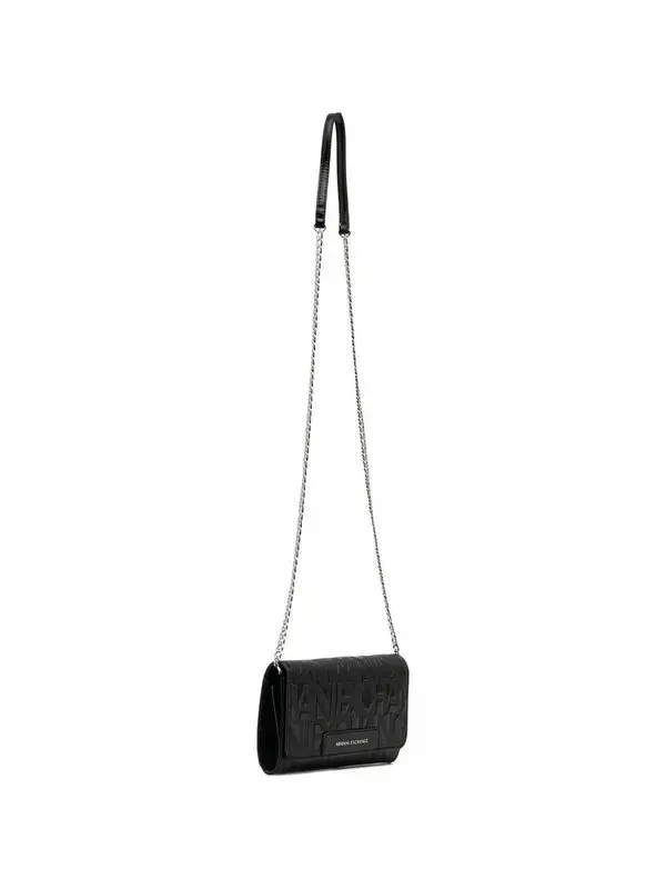 Armani Exchange Embossed Clutch With Chain Detail
