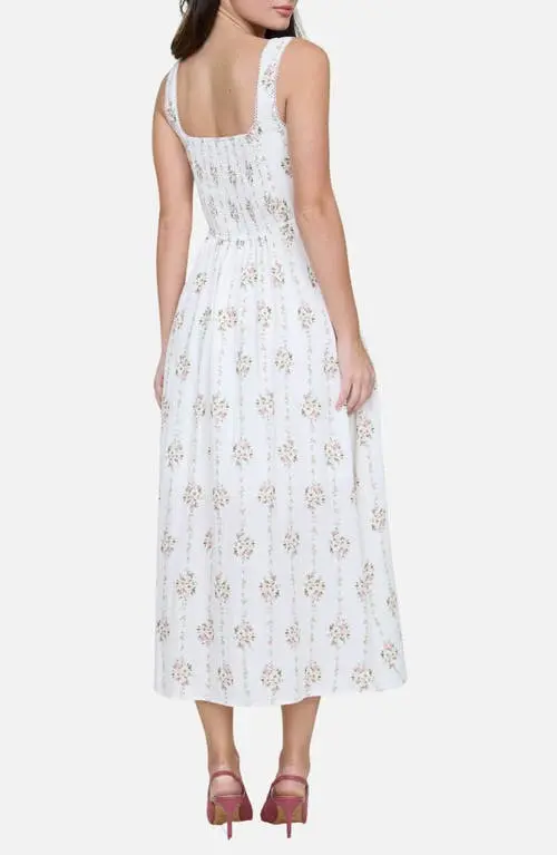 BLU PEPPER Lace Trim Corset Fit & Flare Dress